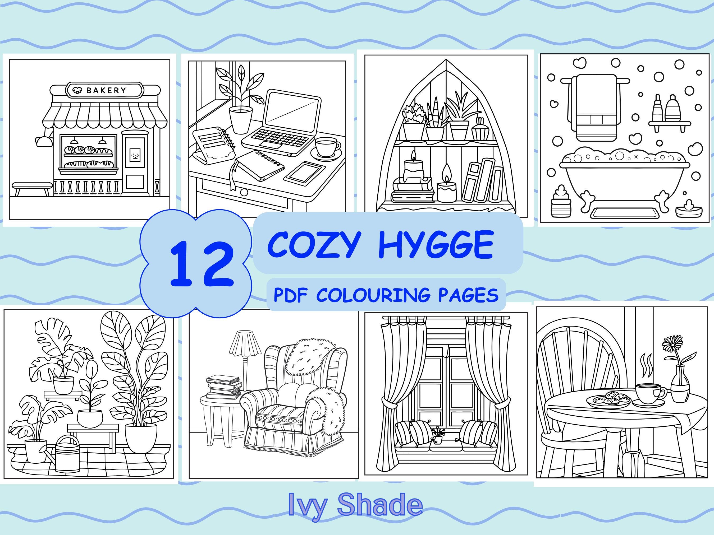 12 Printable Hygge Coloring Pages – Cozy Homes, House Plants & Relaxing ...
