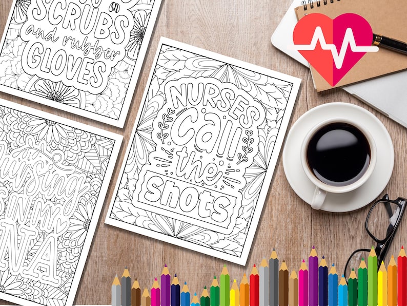 42 Nurse Quotes Colouring Pages for Adults| Motivation Phrases ...