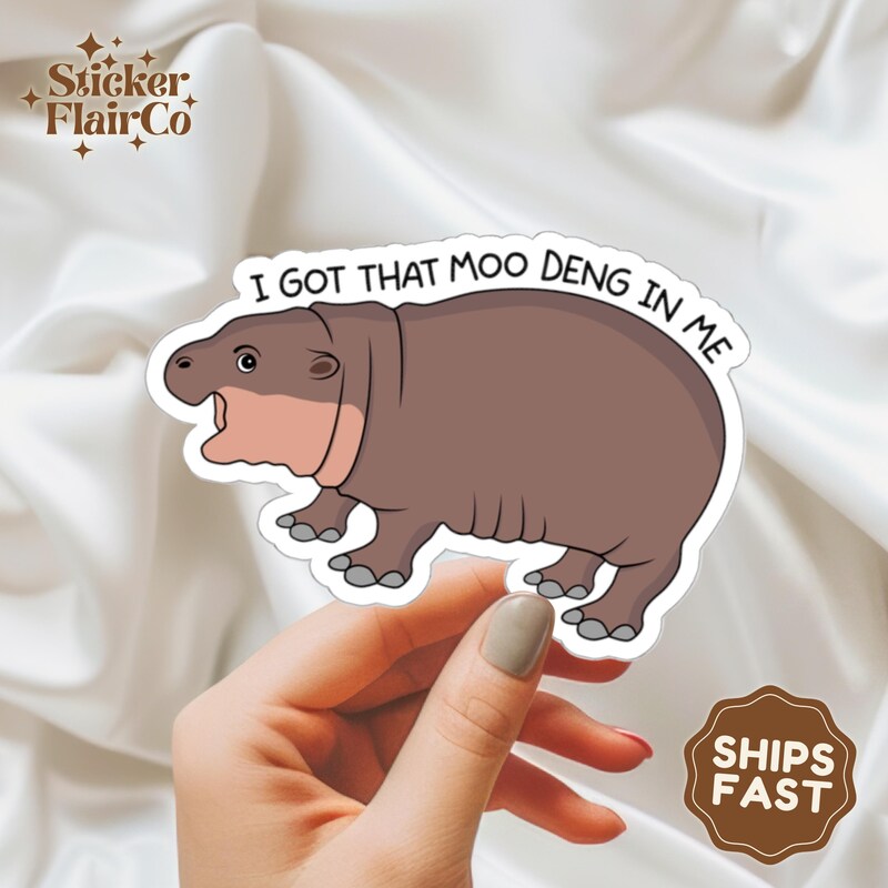 Moo Deng Stickers - Etsy