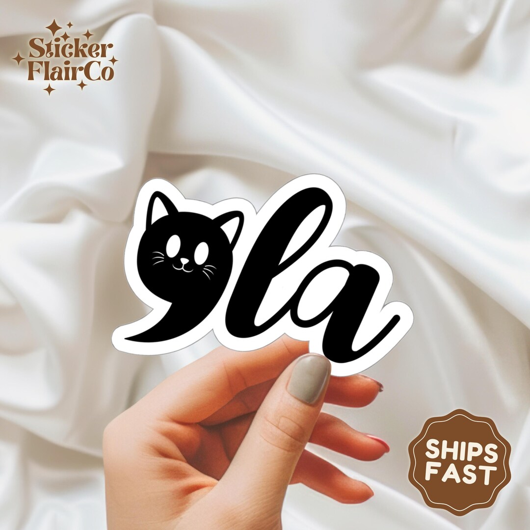 Comma La, Cat Stickers, Cat Lover Gift, Kamala 2024, Madam President ...