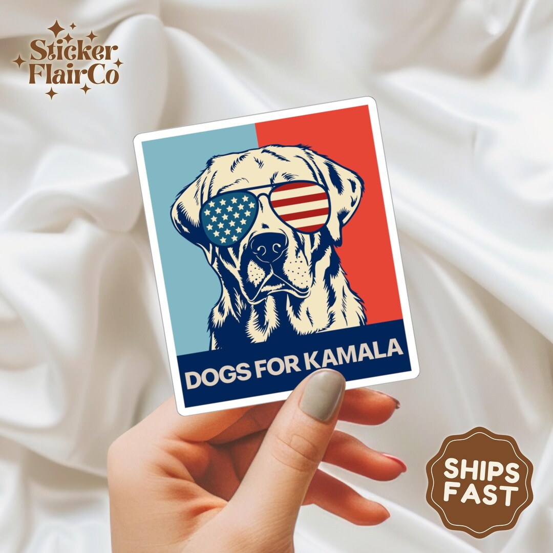 Dog Sticker, Kamala 2024, Harris 2024, Madam President, Dog Mom for ...