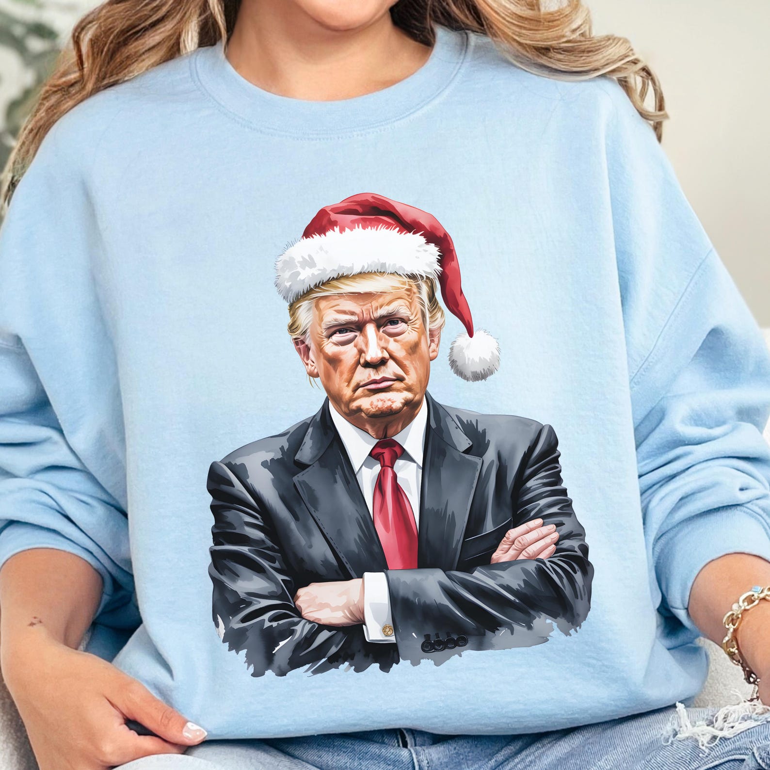 Funny Trump Santa Sweatshirt, Political Christmas Gift - Etsy