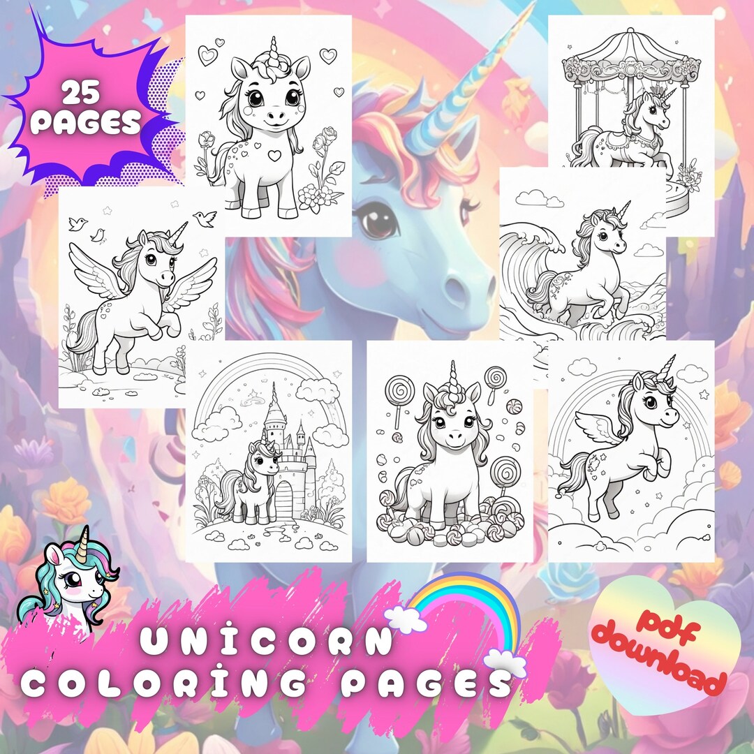 Printable Unicorn Coloring Pages I 25 Unicorn Pictures to Download ...