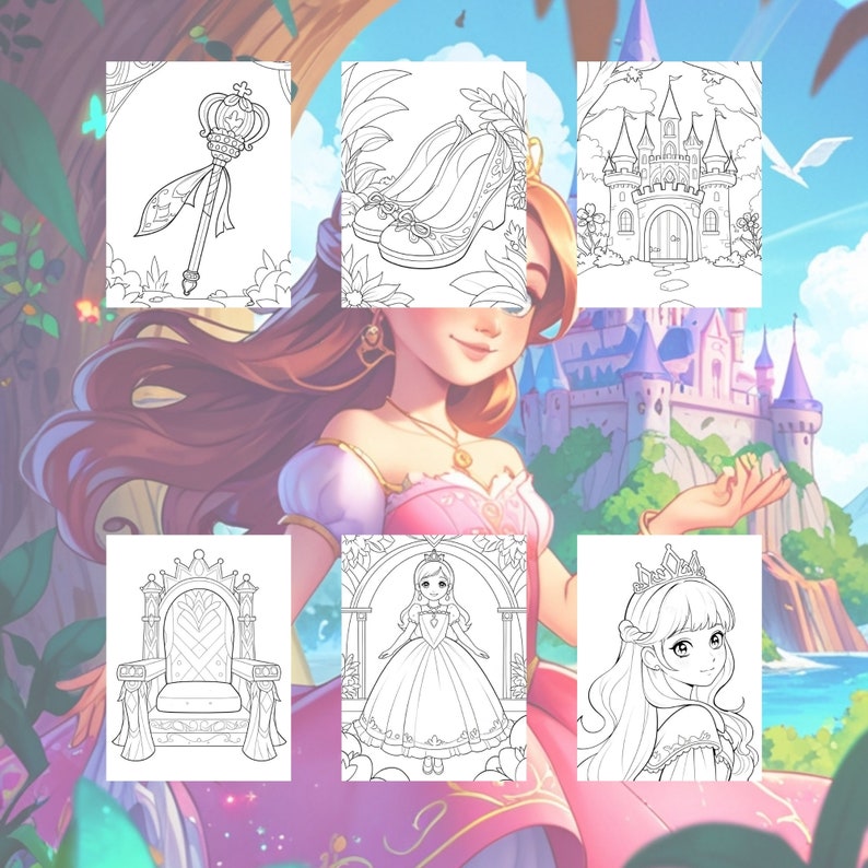 Princess Coloring Book Pages 26 Printable Princess Coloring Pages for ...