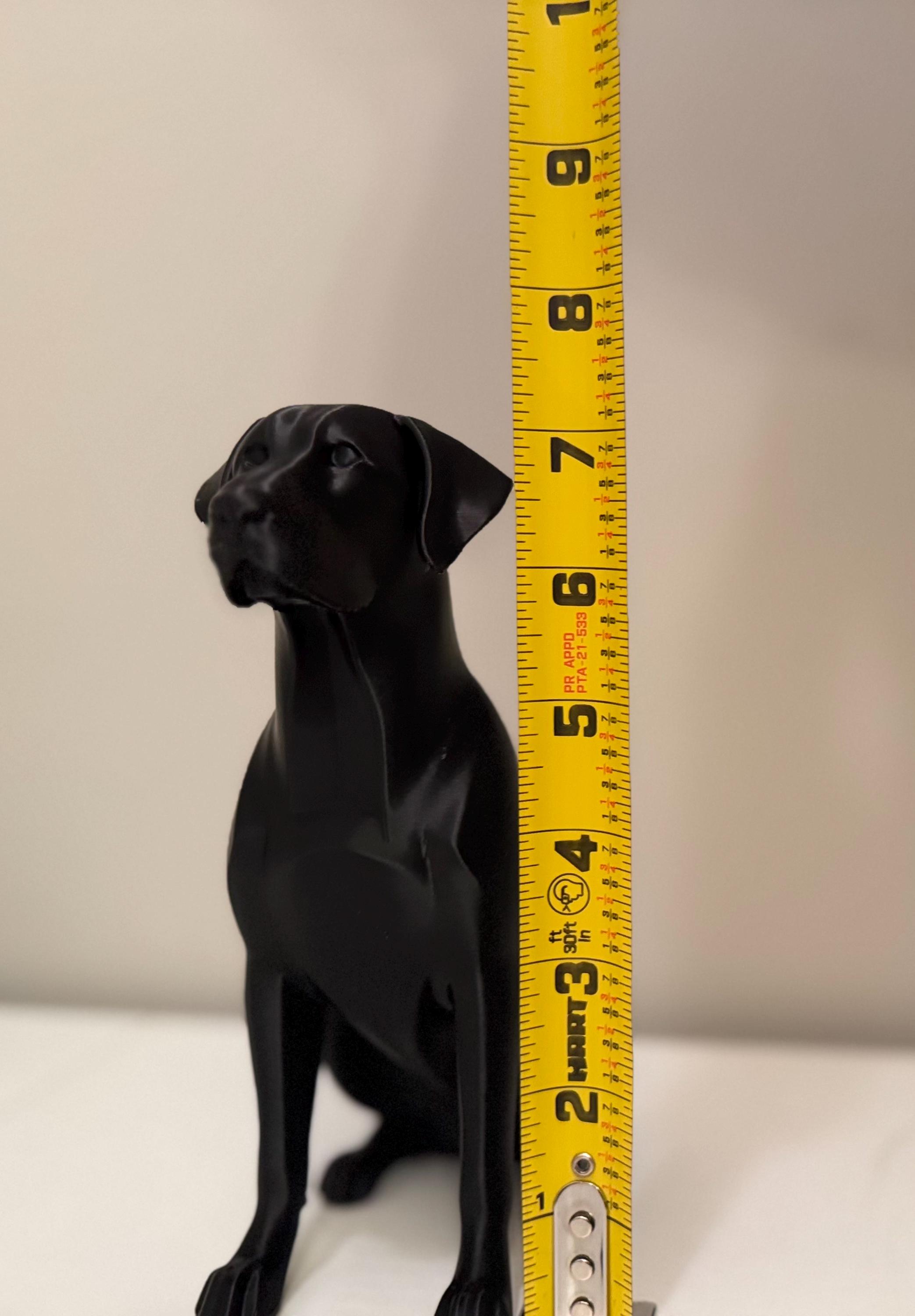 Modern Labrador Dog Statue: Large 3D Printed Black Lab Decor - Etsy