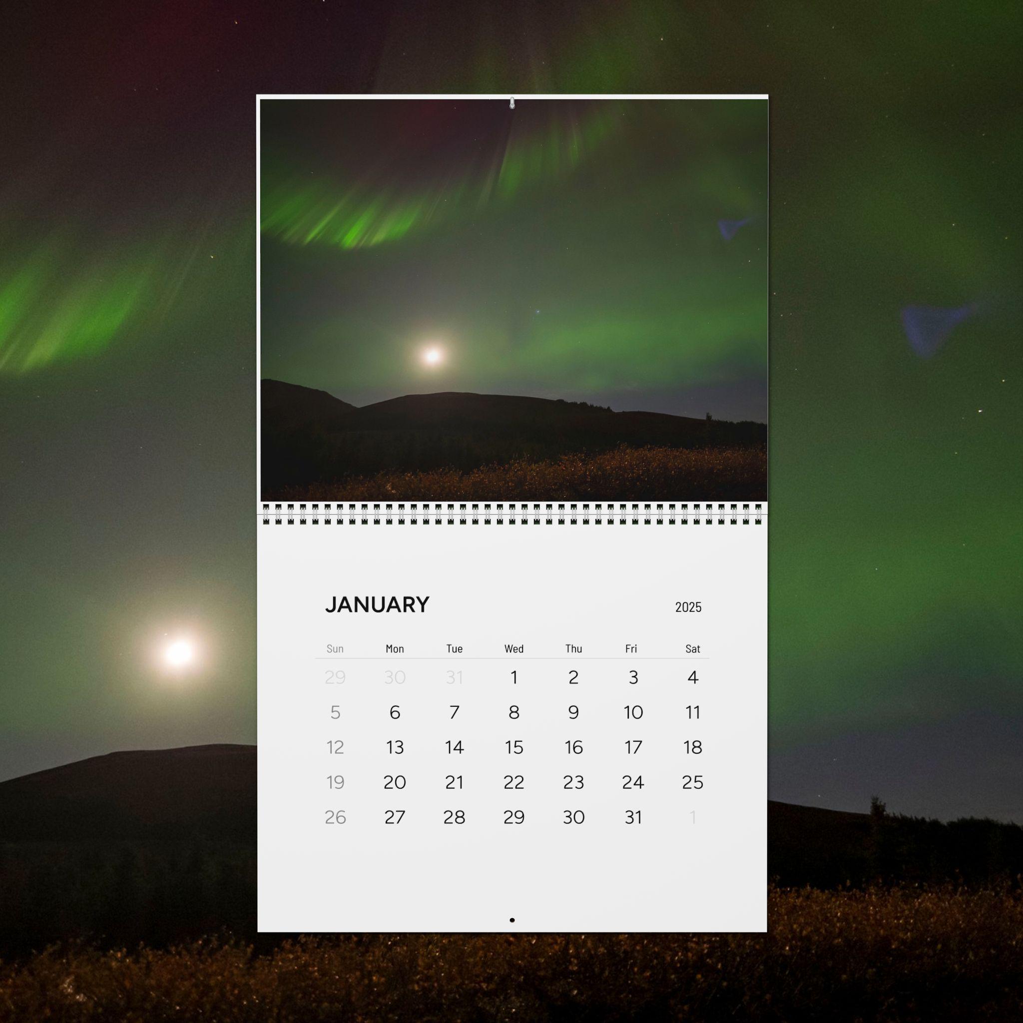 2025 Wall Calendars With Aurora and Moonlight Design - Celestial ...