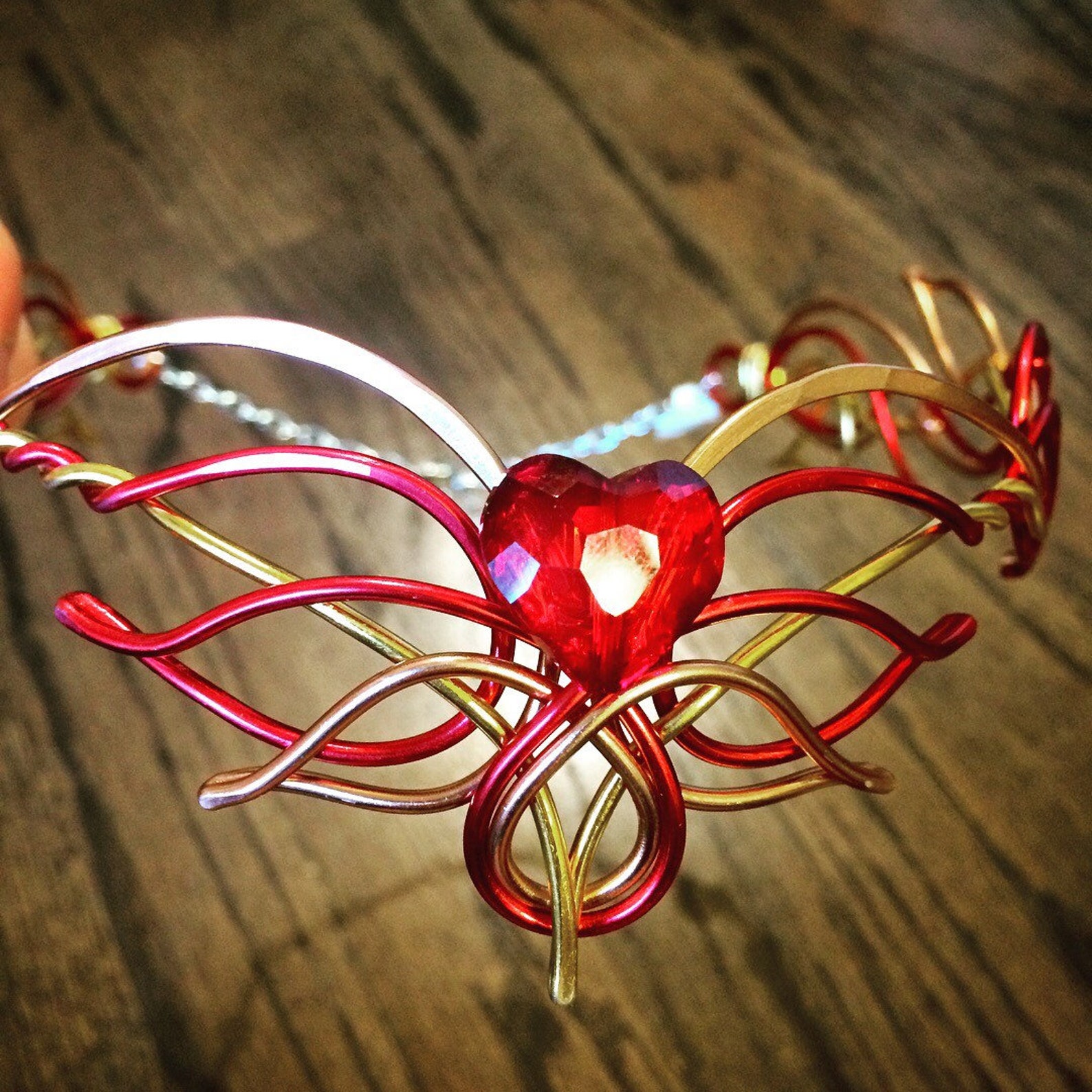 Elven Circlet - FLAMING HEART - Phoenix Headdress - Hand Wire Wrapped ...