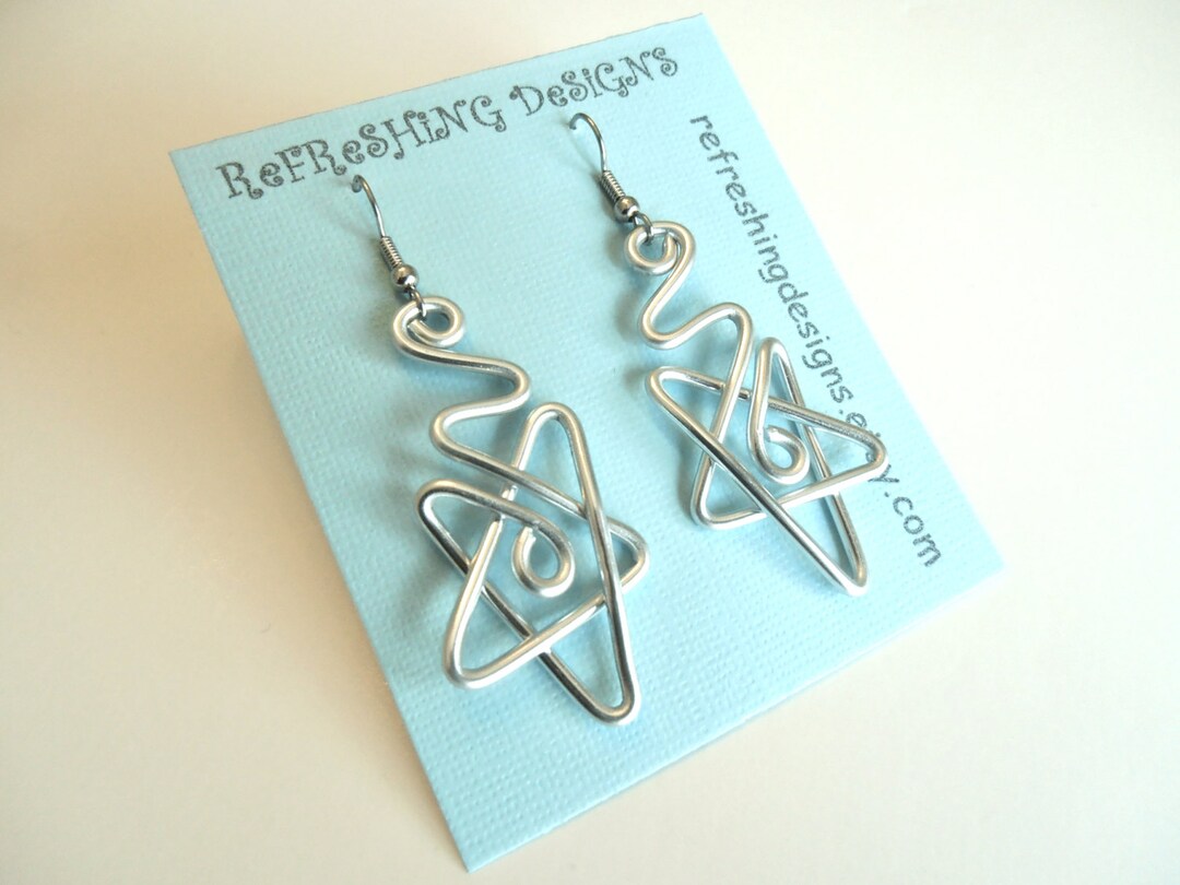 Fallen Star - Wire Earrings - Customize Your Color - Etsy