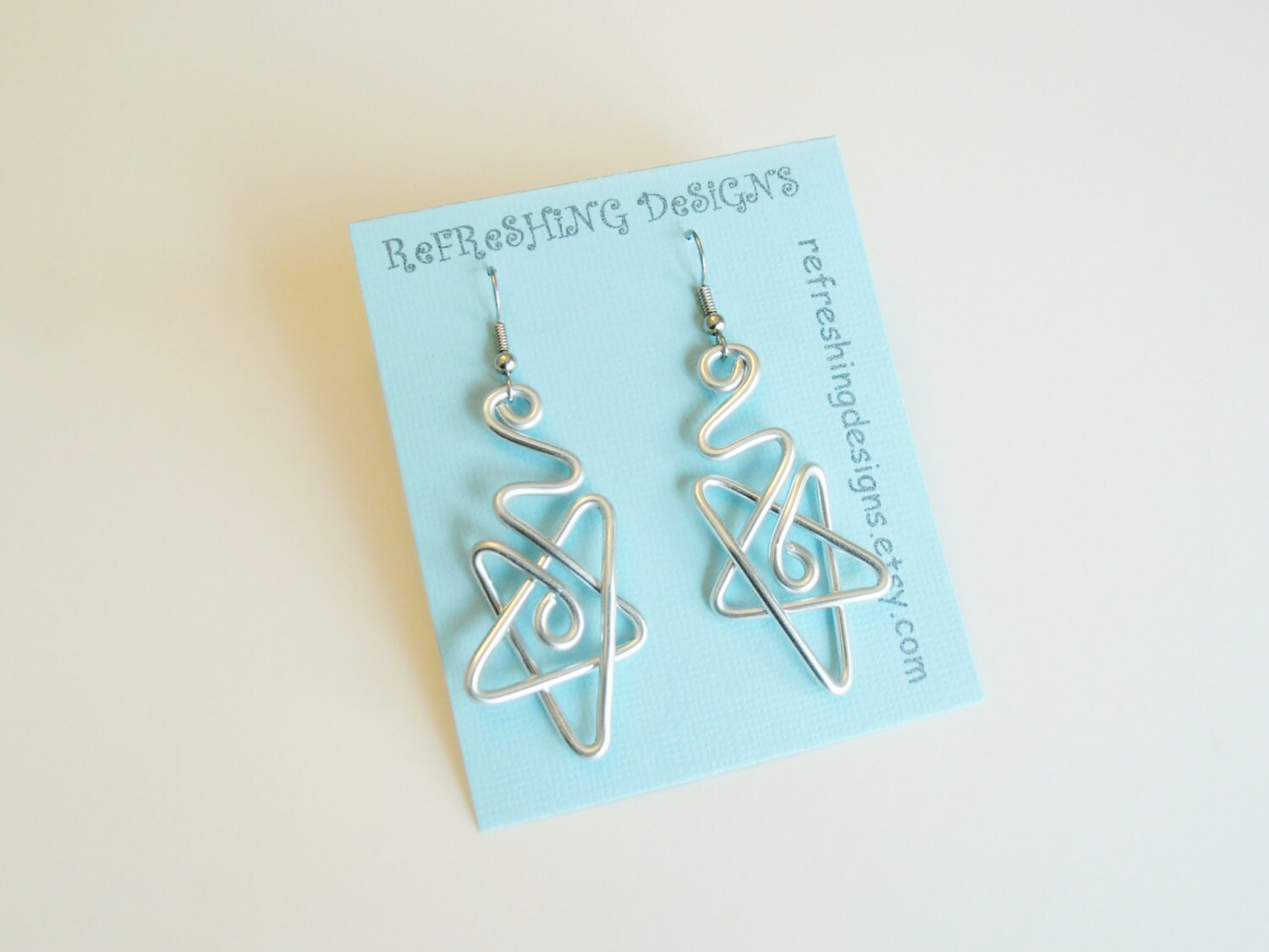 Fallen Star Wire Earrings Customize Your Color - Etsy