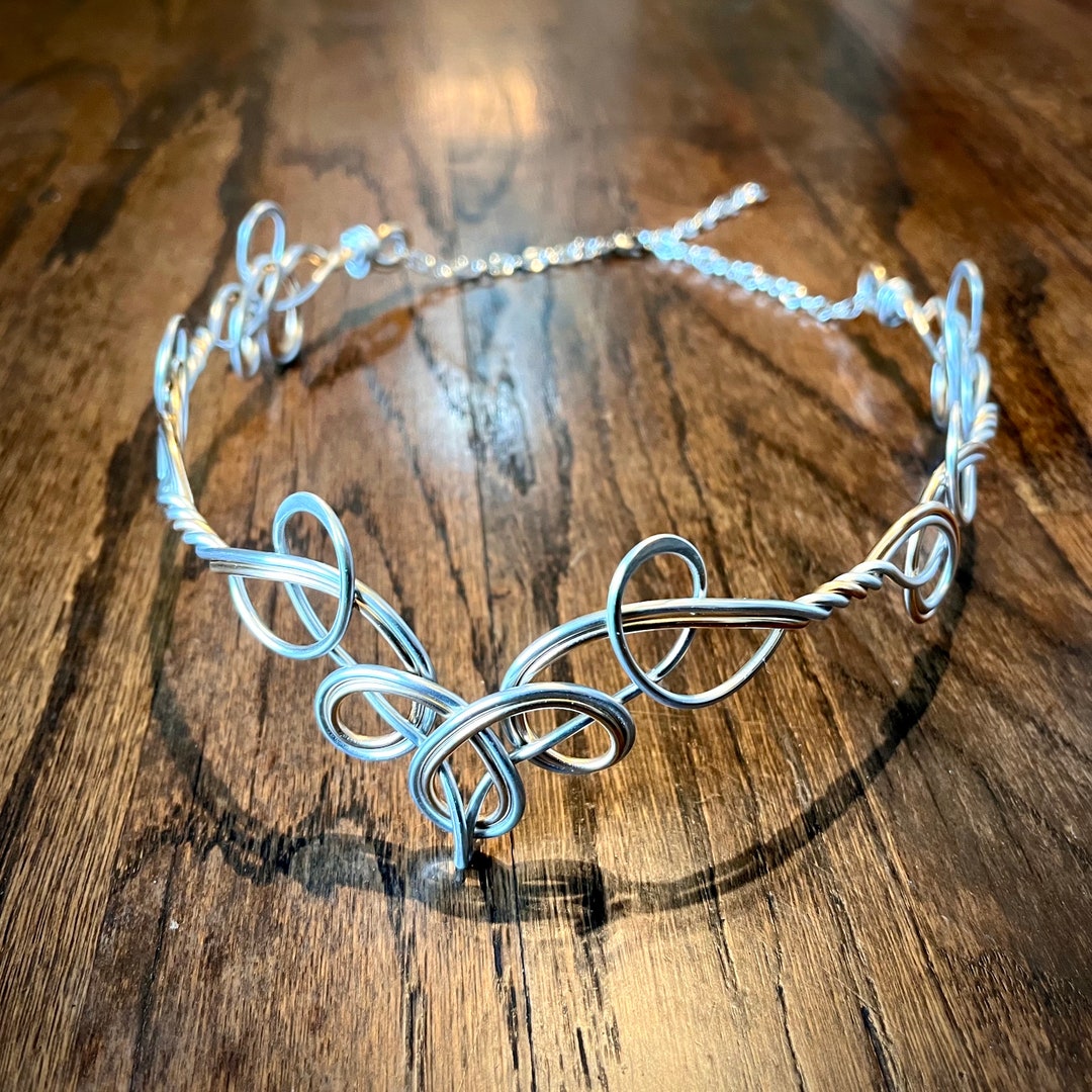 Elven Circlet TEMPLA - Celtic Hand Wire Wrapped Crown Tiara Bridal ...