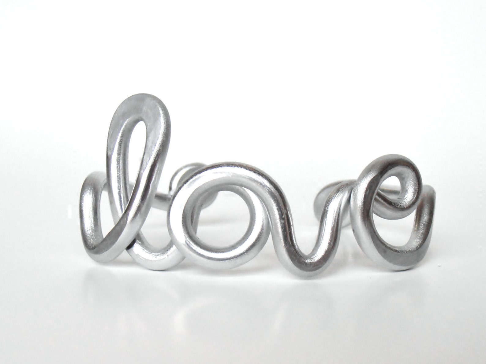 Hand Hammered Love Wire Work Bracelet Cuff Choose Your - Etsy