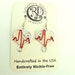 HEART EKG Earrings - Nurse Gift Nursing - Anodized Aluminum Wire Work ...