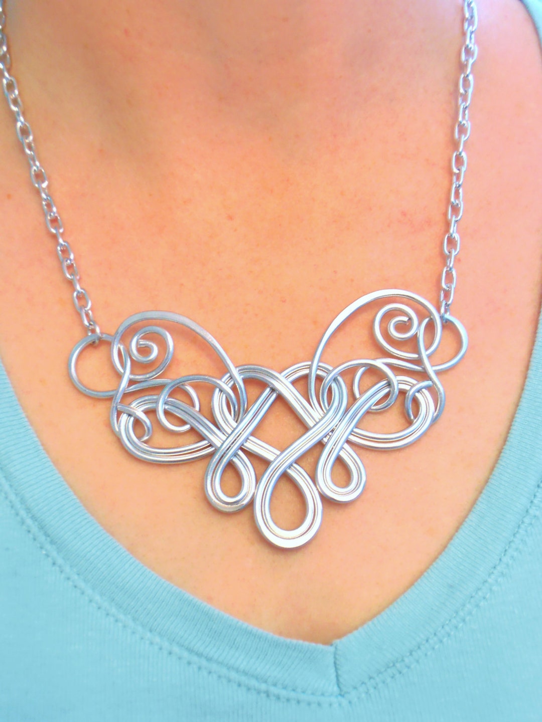 BLEEDING HEART Necklace Hand Wire Wrapped - Choose Your Own COLORS - Etsy