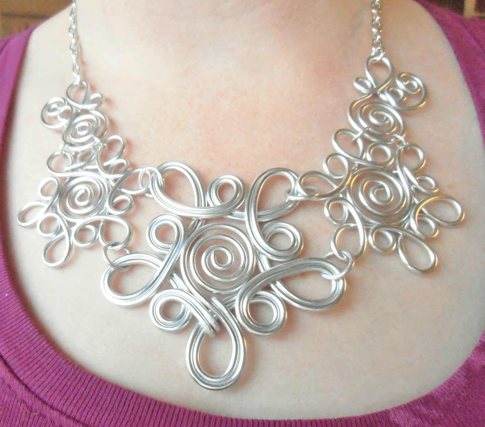 BLIZZARD Necklace Hand Wire Wrapped Filigree Choose Your Own - Etsy