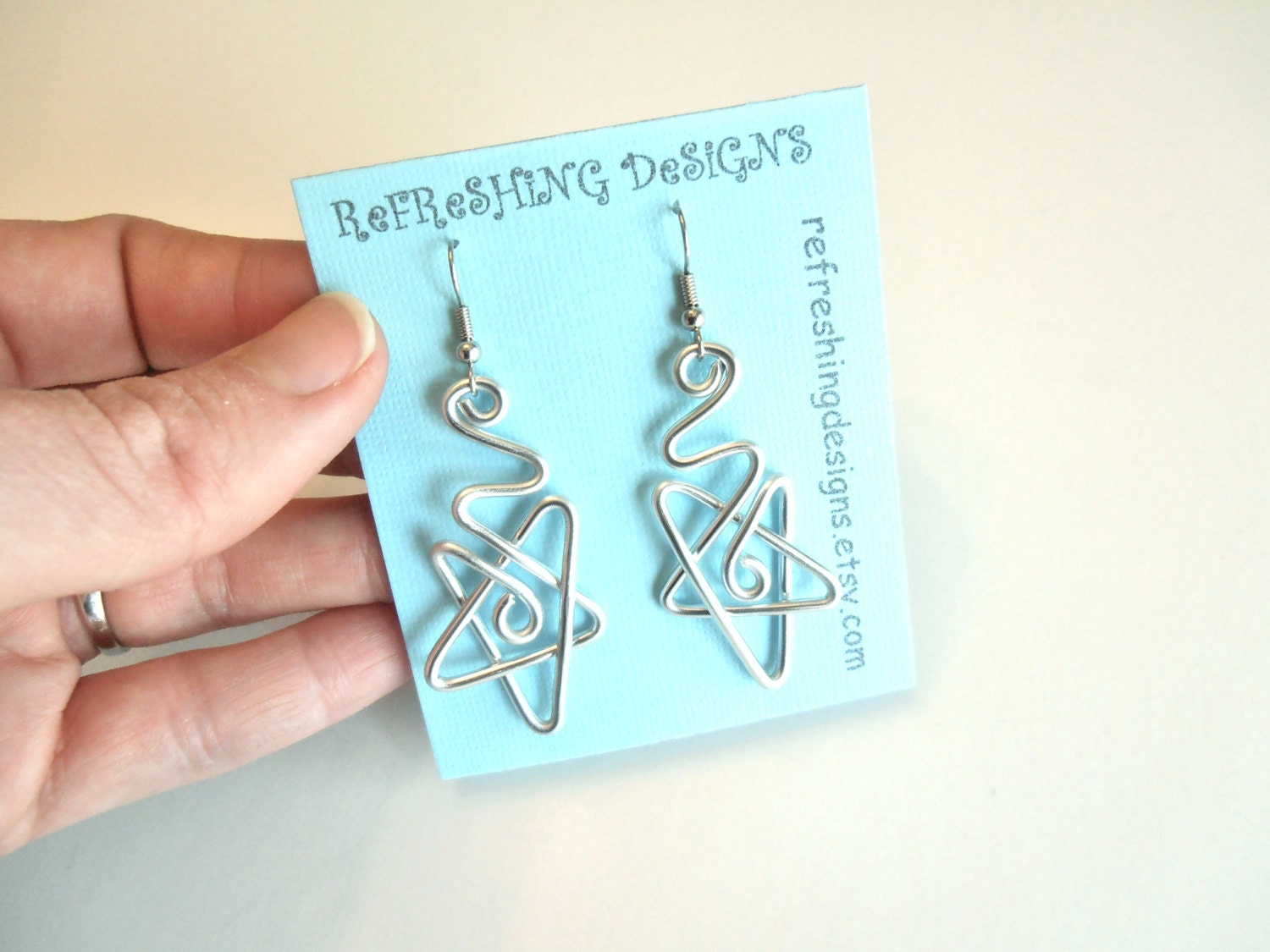 Fallen Star Wire Earrings Customize Your Color - Etsy