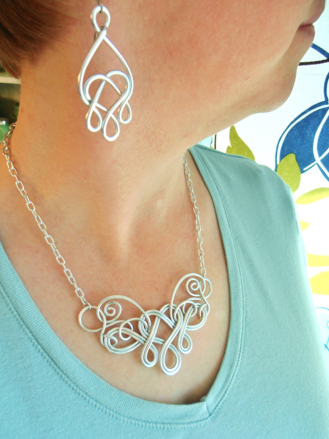 BLEEDING HEART Necklace Hand Wire Wrapped - Choose Your Own COLORS - Etsy