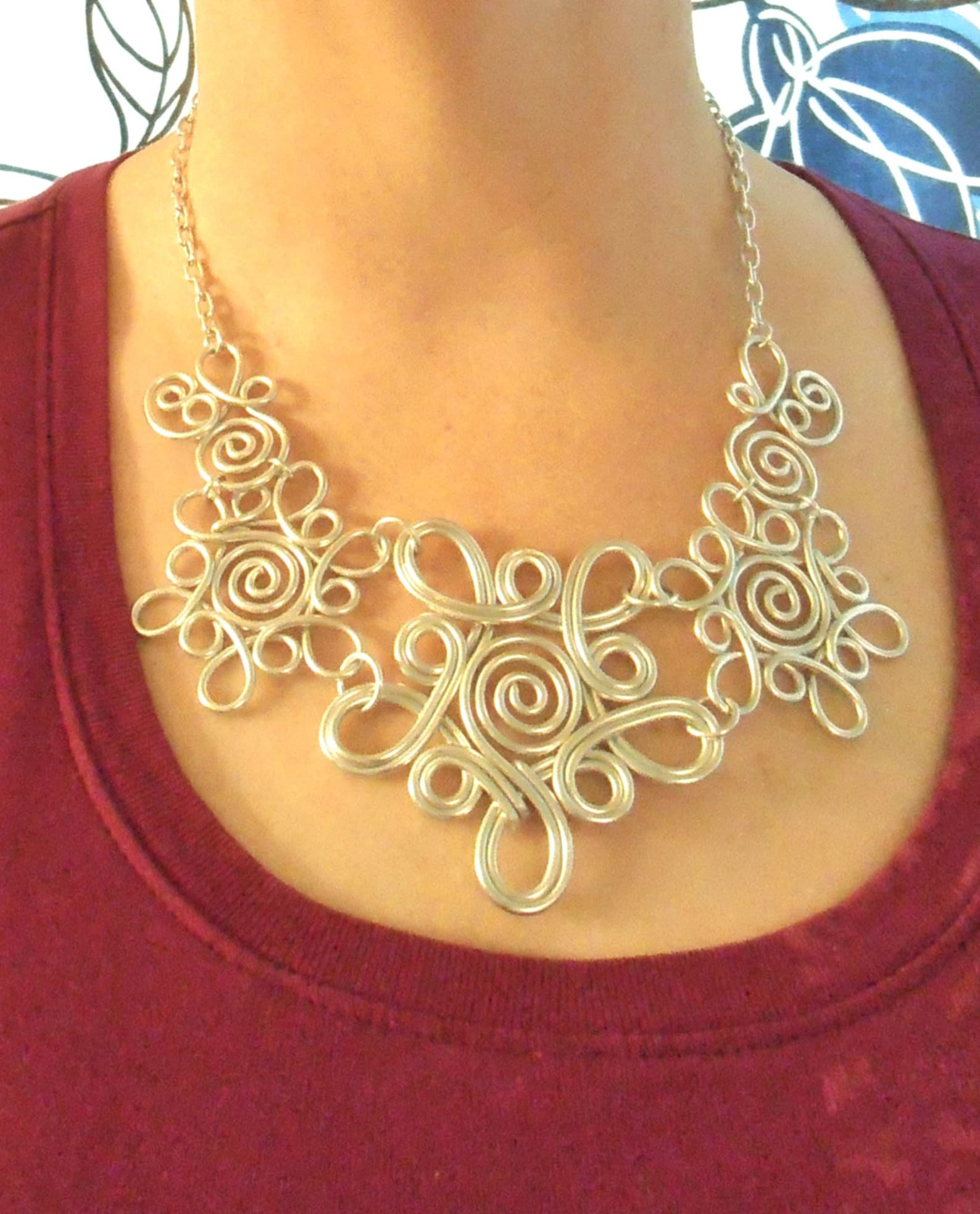 BLIZZARD Necklace Hand Wire Wrapped Filigree Choose Your Own | Etsy