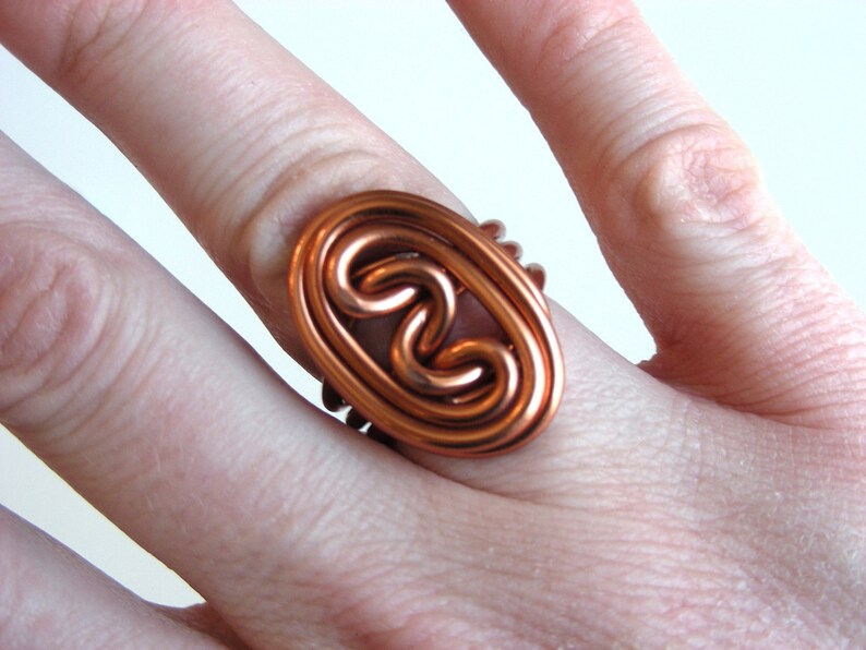 Wire Oval Knot Ring Custom Made | Etsy