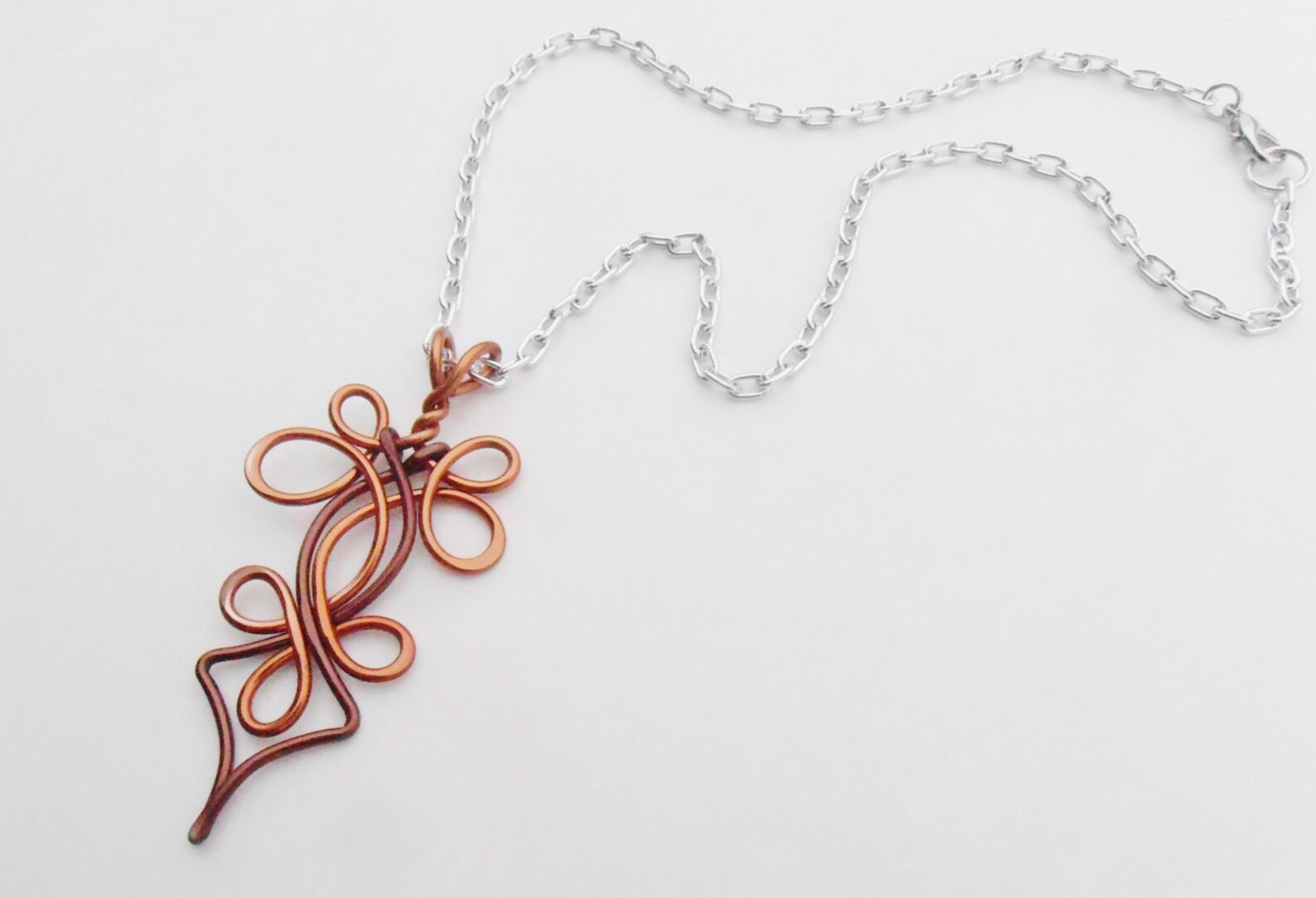 COMPASS Necklace - Art Deco - Anodized Aluminum Wire - Choose Your ...