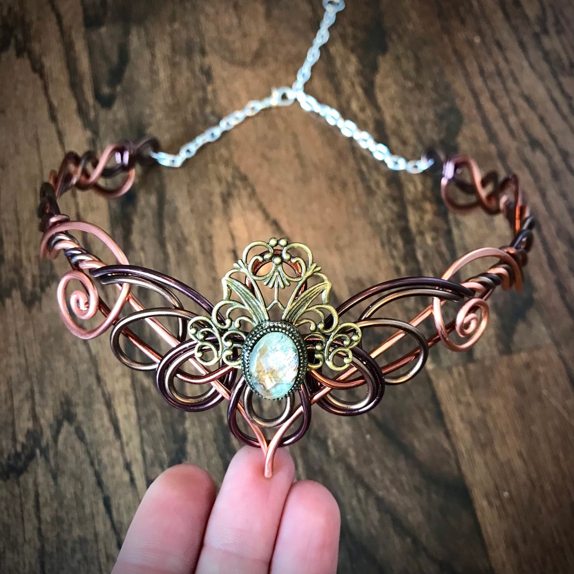 Vintage Style Elven Circlet - Hand Wire Wrapped - Fairy Faerie Bridal ...