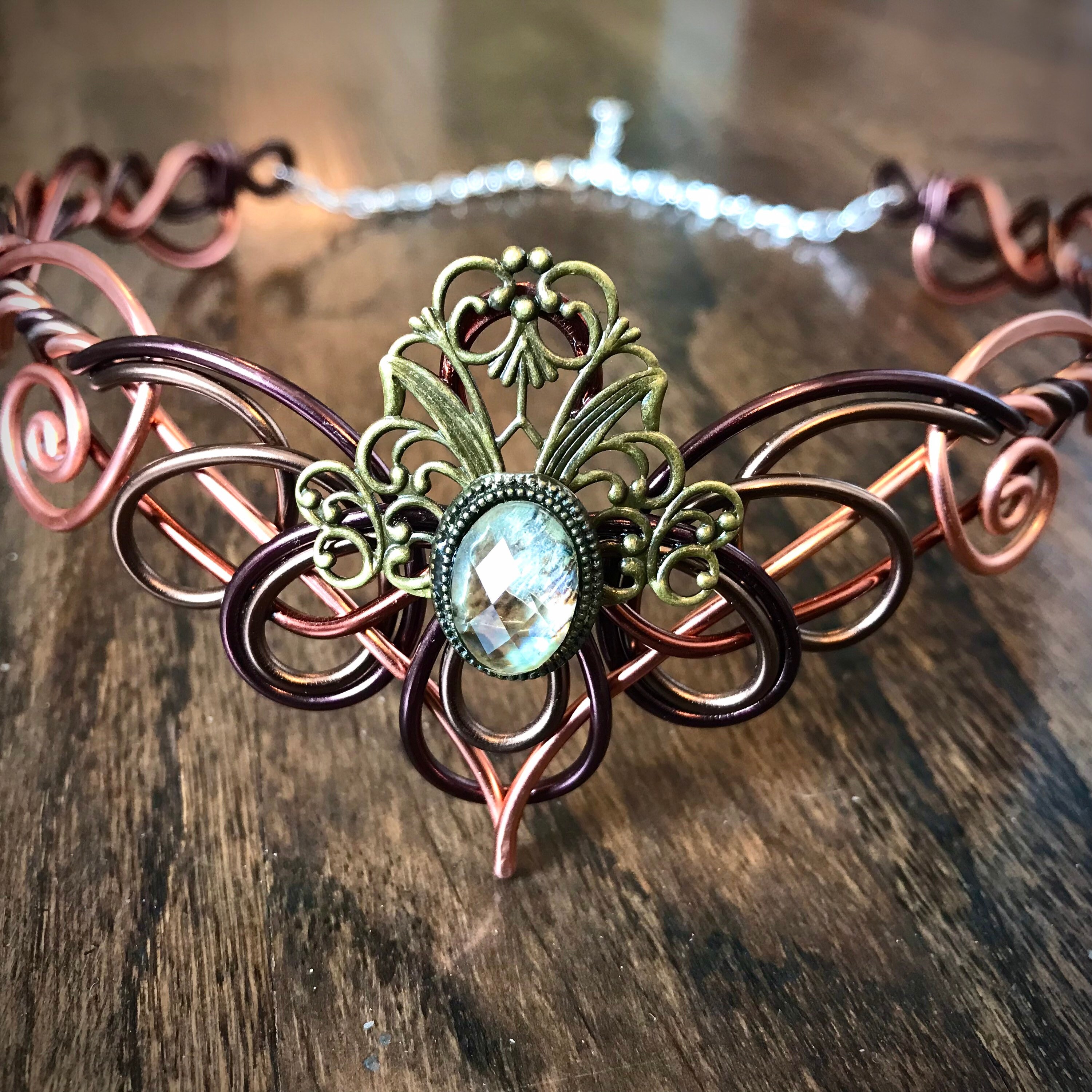 Vintage Style Elven Circlet - Hand Wire Wrapped - Fairy Faerie Bridal ...