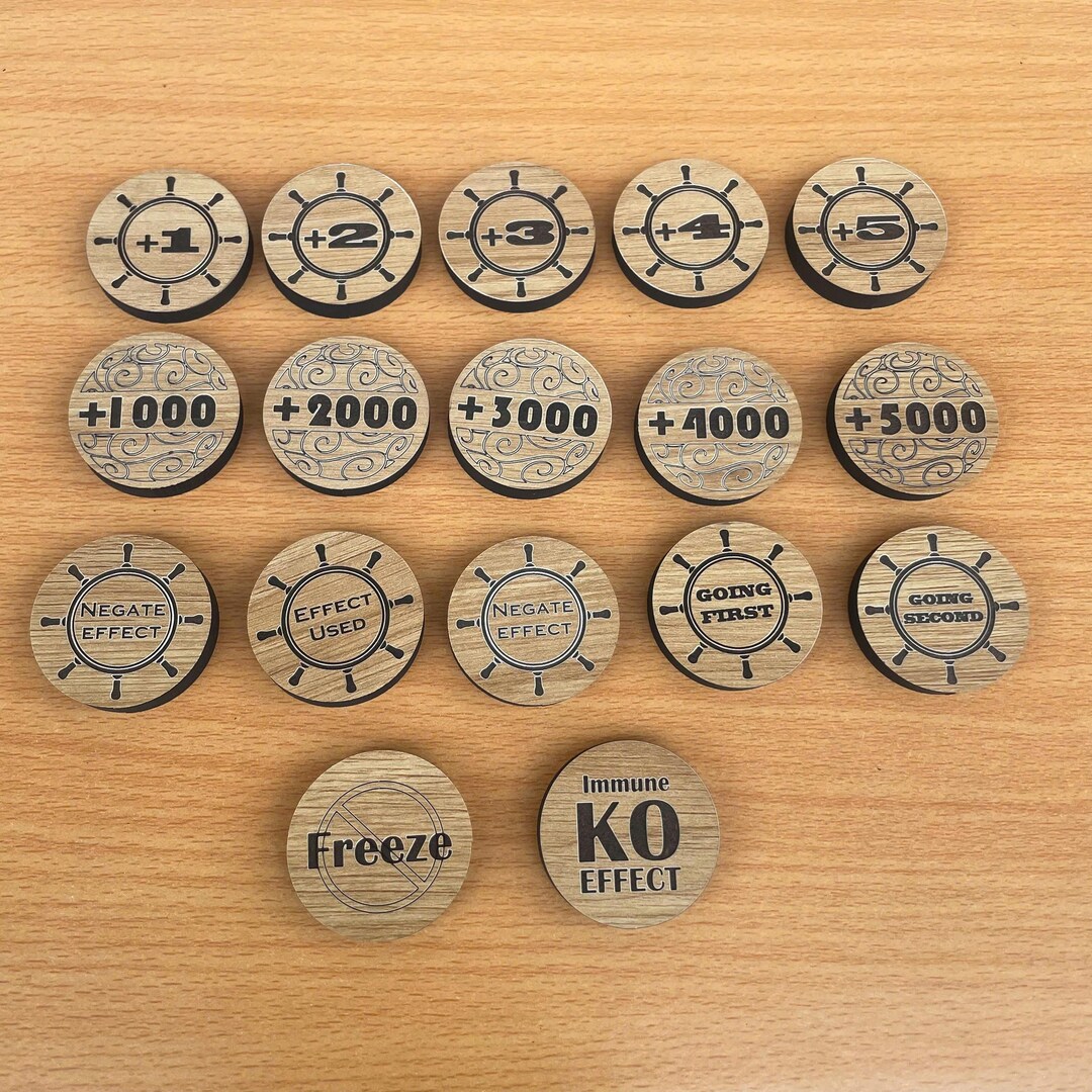 Complete Set One Piece TCG Custom Tokens | Power , Cost , Effect Used ...