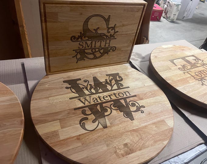 Butcher Block Style Maple Lazy Susan - Etsy Canada