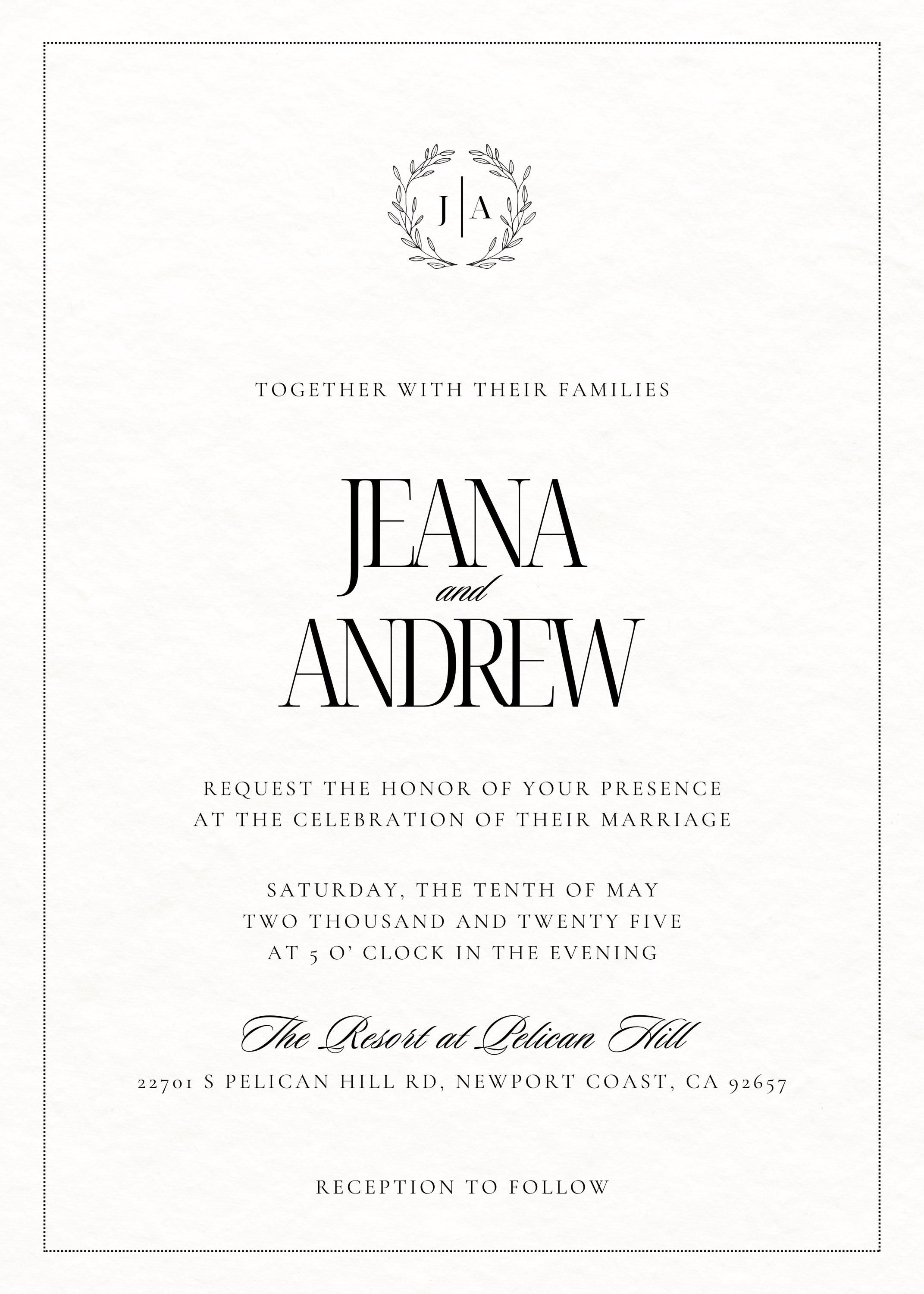 Editable Wedding Invitation Set Template Canva Customizable Modern ...