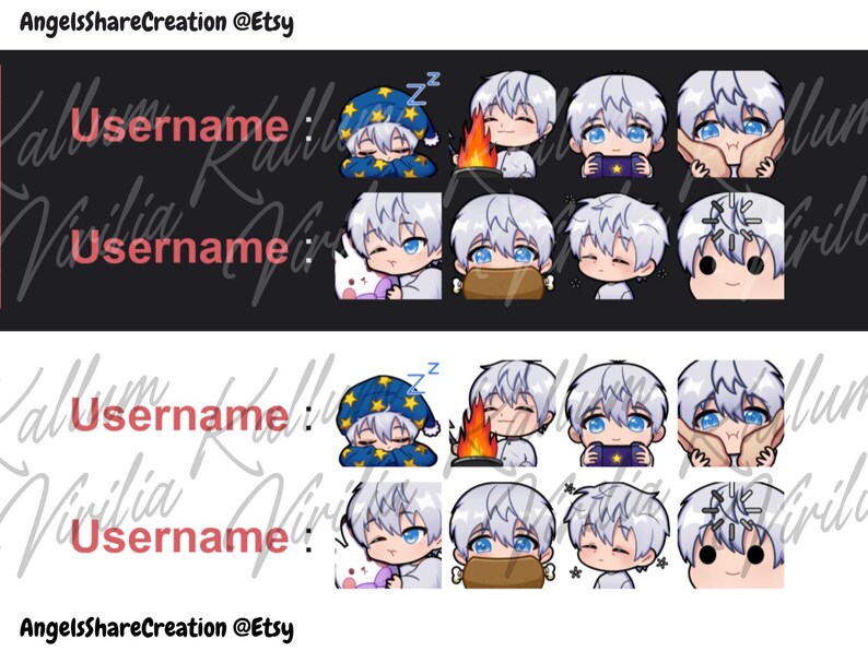 8 Xavier Emotes Pack - Youtube , Twitch , Discord // Kallum_virilia - Etsy