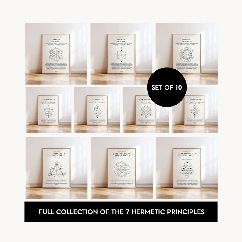 Hermetic Principles Printable Set of 10 | Universal Laws Poster ...