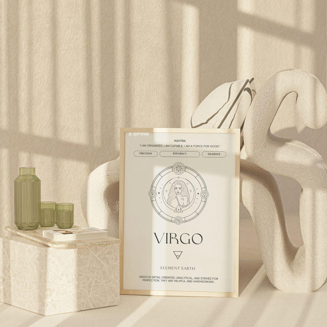 Virgo Printable | Virgo Poster Set | Astrology Wall Art | Zodiac ...