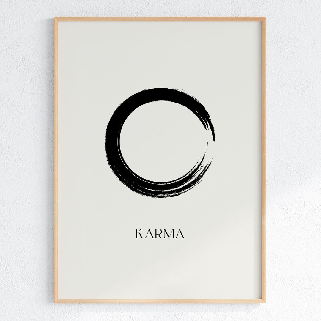 Karma Art Digital Poster | Ensō Print | Digital Download | Mindfulness ...