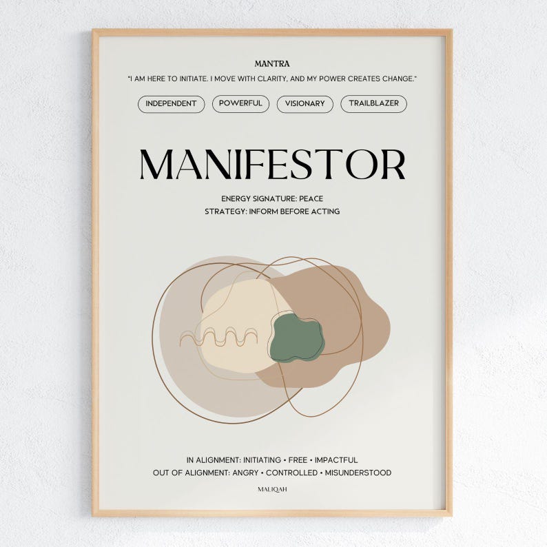 Human Design Printable Poster Set of 5 | Spiritual Wall Art Bundle ...