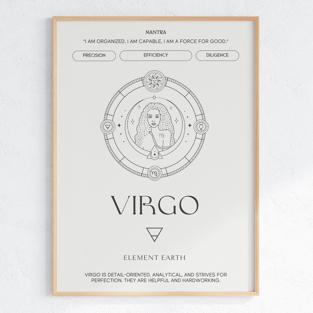 Virgo Printable | Virgo Poster Set | Astrology Wall Art | Zodiac ...