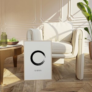Karma Art Digital Poster | Ensō Print | Digital Download | Mindfulness ...