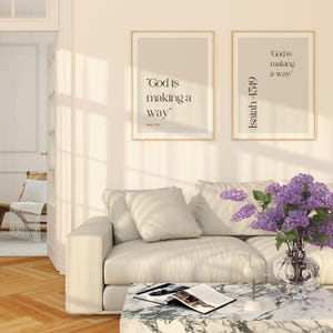 Inspirational Bible Verse Wall Art | Set of 2 | Digital Download ...