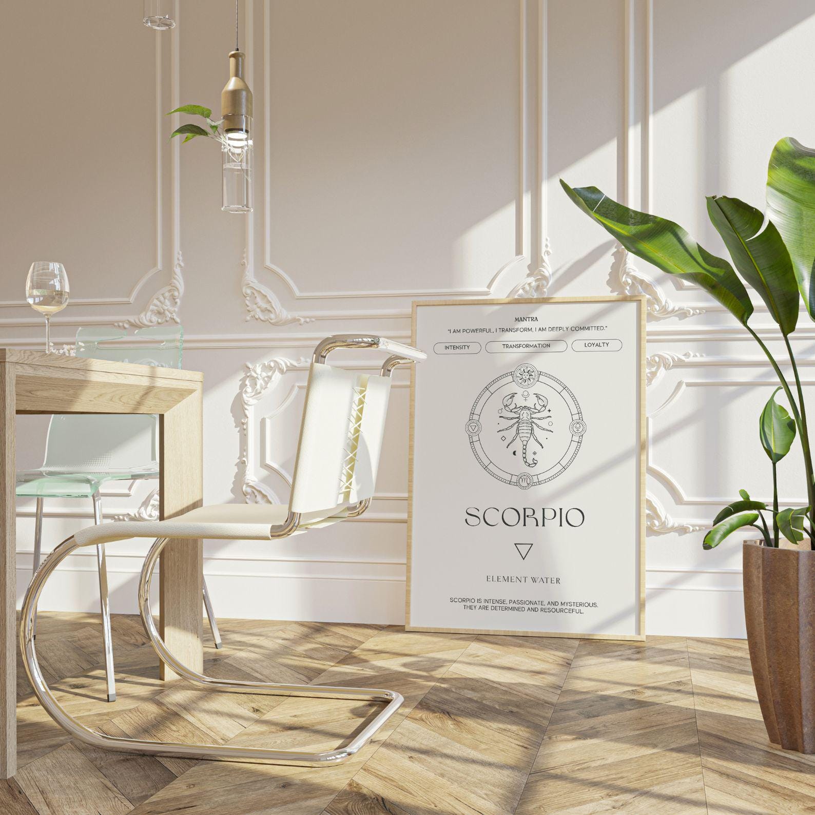 Scorpio Zodiac Sign Wall Art Poster Digital Download Astrology Print ...