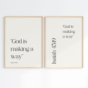 Inspirational Bible Verse Wall Art | Set of 2 | Digital Download ...