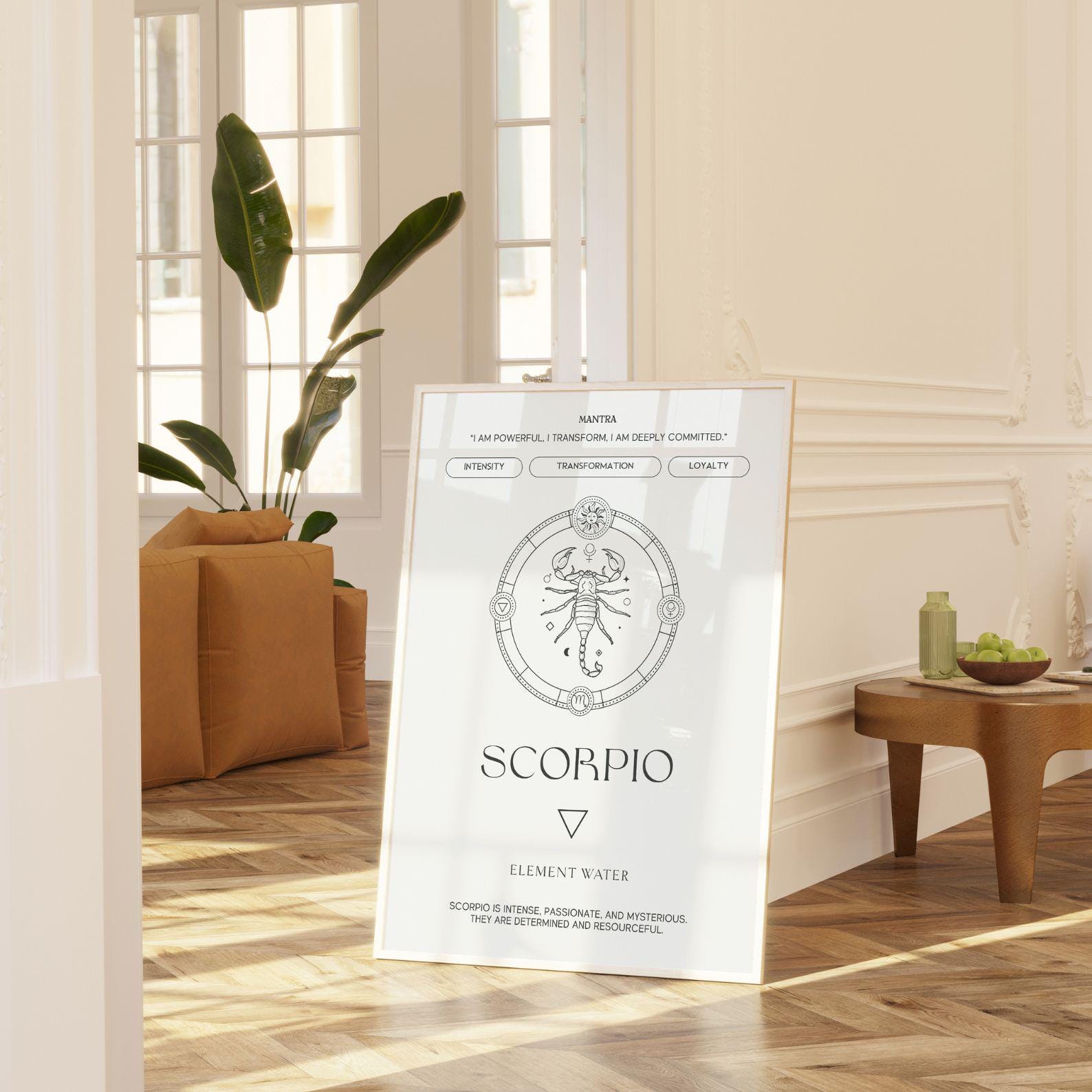 Scorpio Zodiac Sign Wall Art Poster Digital Download Astrology Print ...