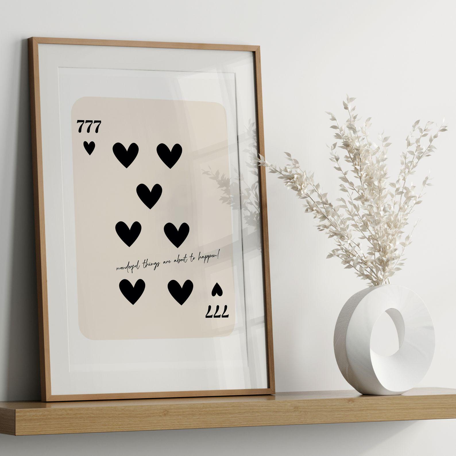 Angel Number 777 Poster, Playing Card Print, Instant Digital Download ...