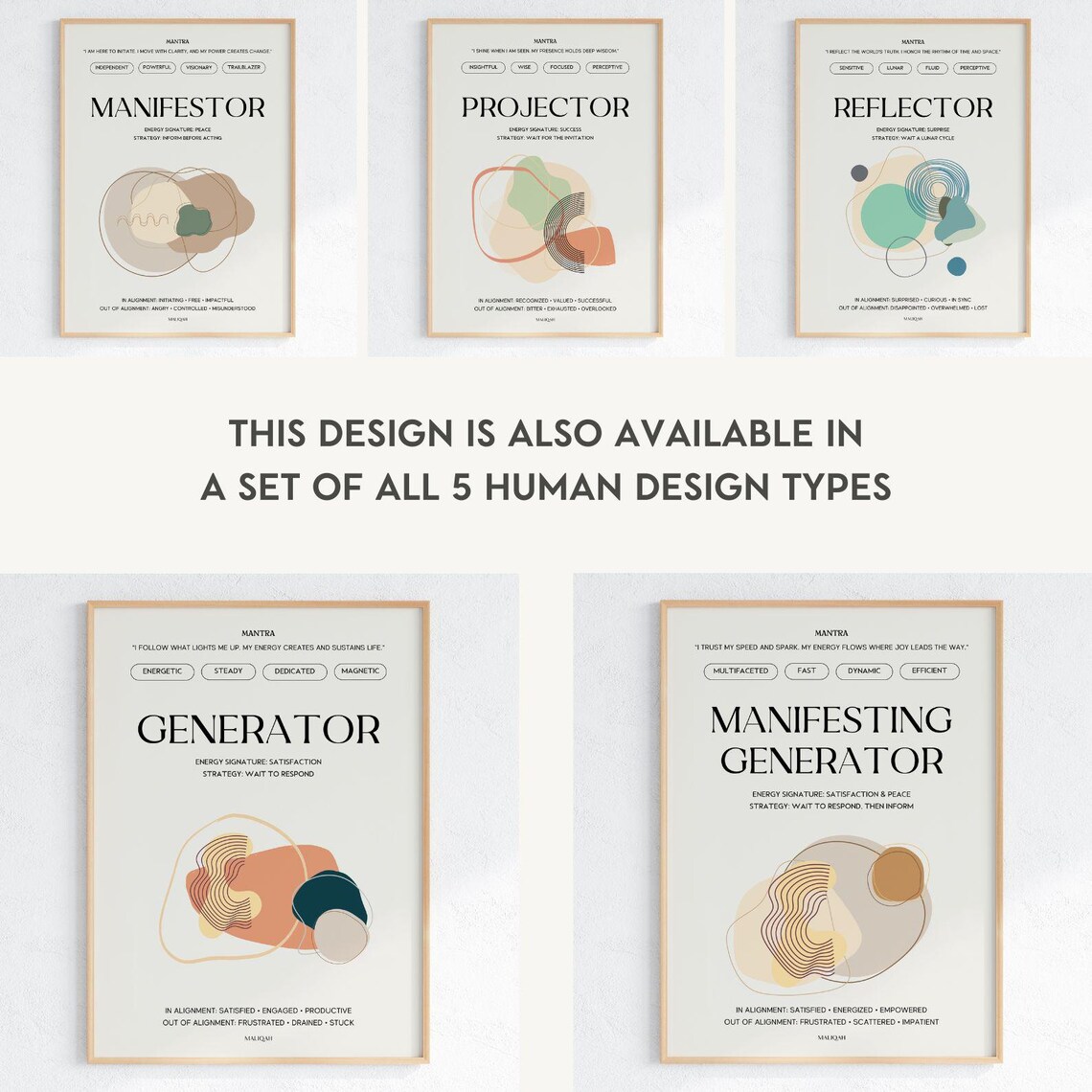 Human Design Generator Printable | Spiritual Wall Art | Minimalist ...