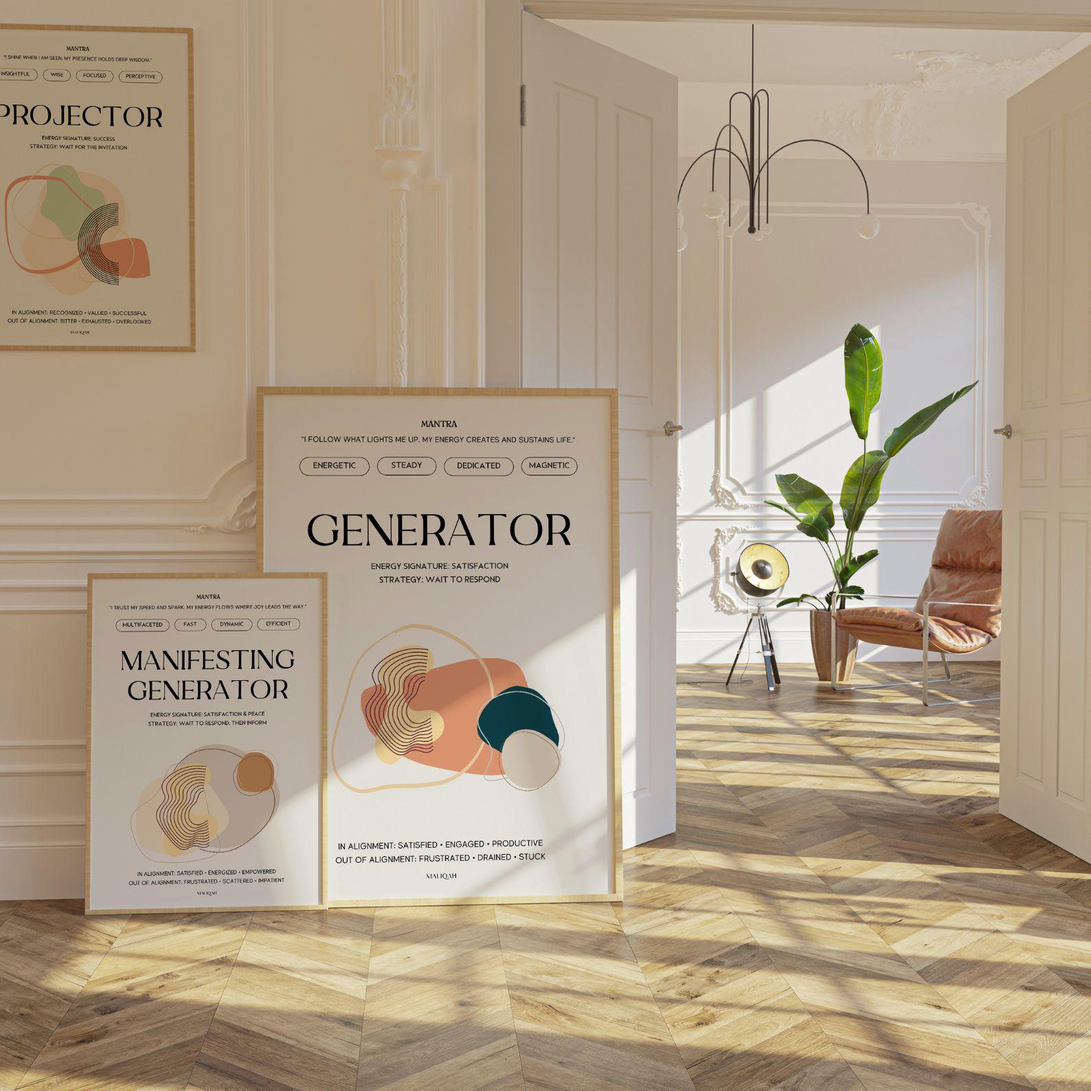 Human Design Printable Poster Set of 5 | Spiritual Wall Art Bundle ...