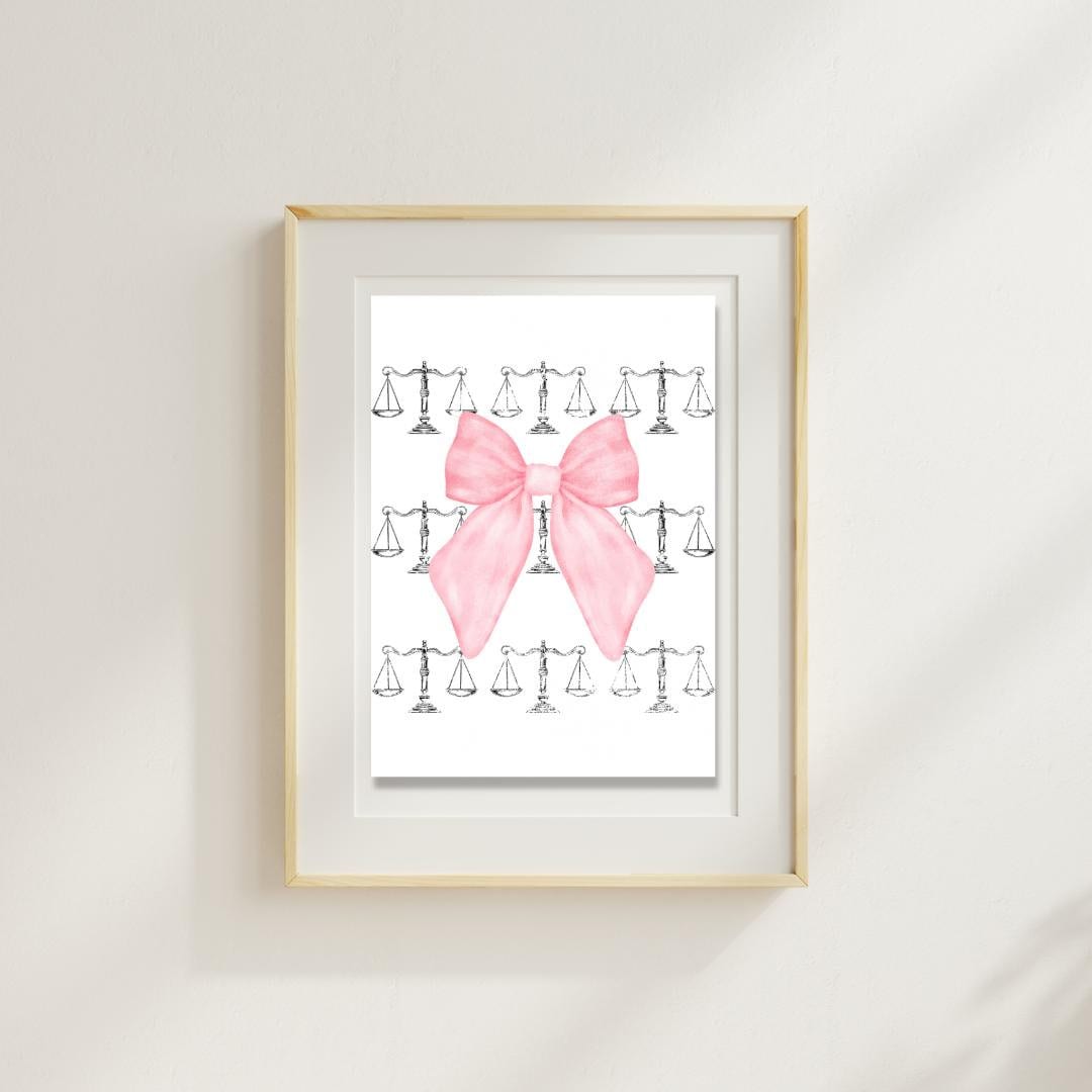 Law Wall Art Digital Download, Scales of Justice Bow, Law Present ...