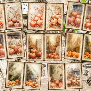 Pumpkin Harvest P1 31 Junk Journal Pages, Vintage Autumn Ephemera, Fall ...