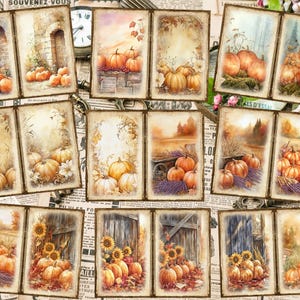 Pumpkin Harvest P1 31 Junk Journal Pages, Vintage Autumn Ephemera, Fall ...