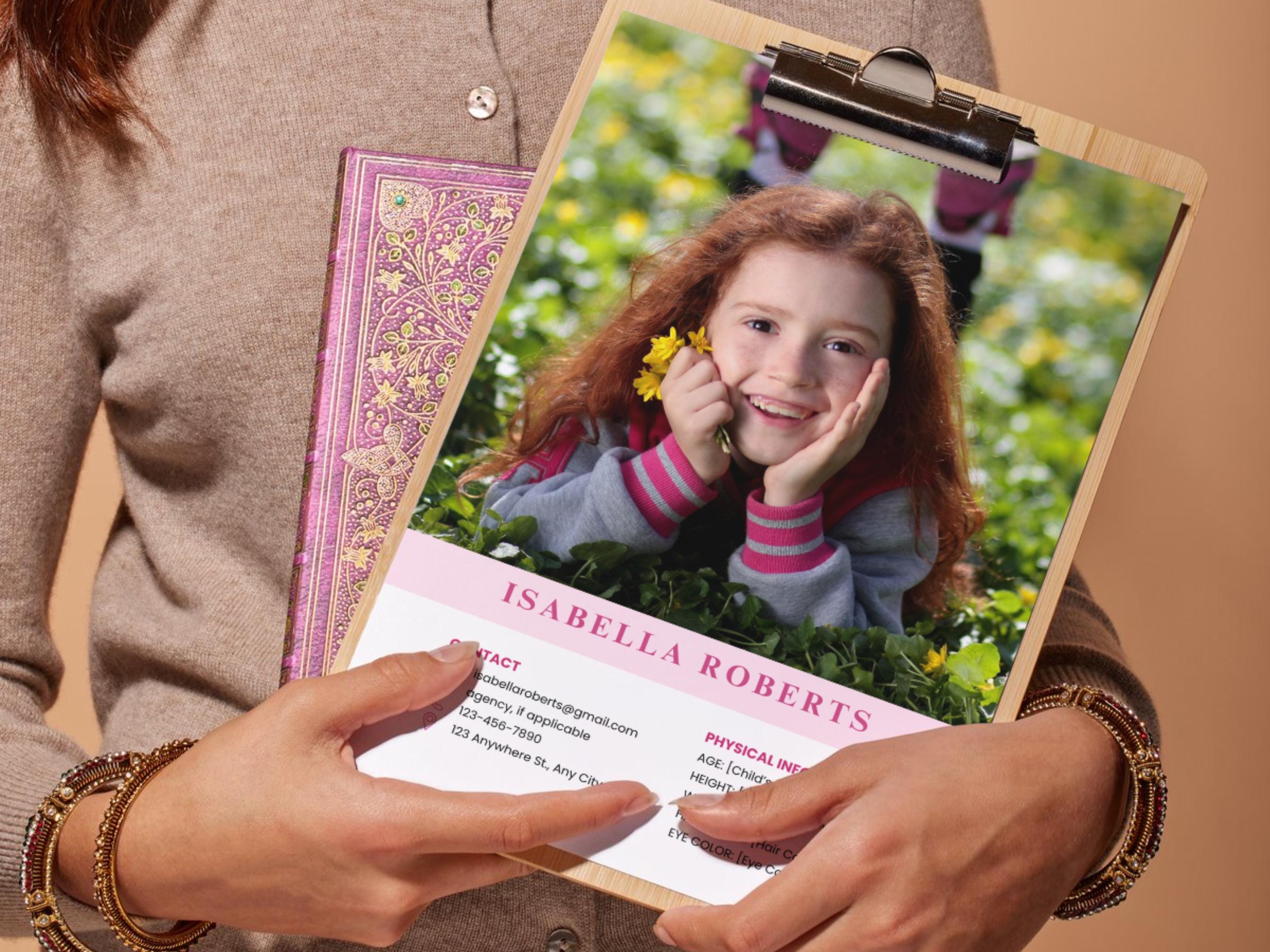 Child Actor Resume Template, Acting Kid Resume With Headshot and Cover ...
