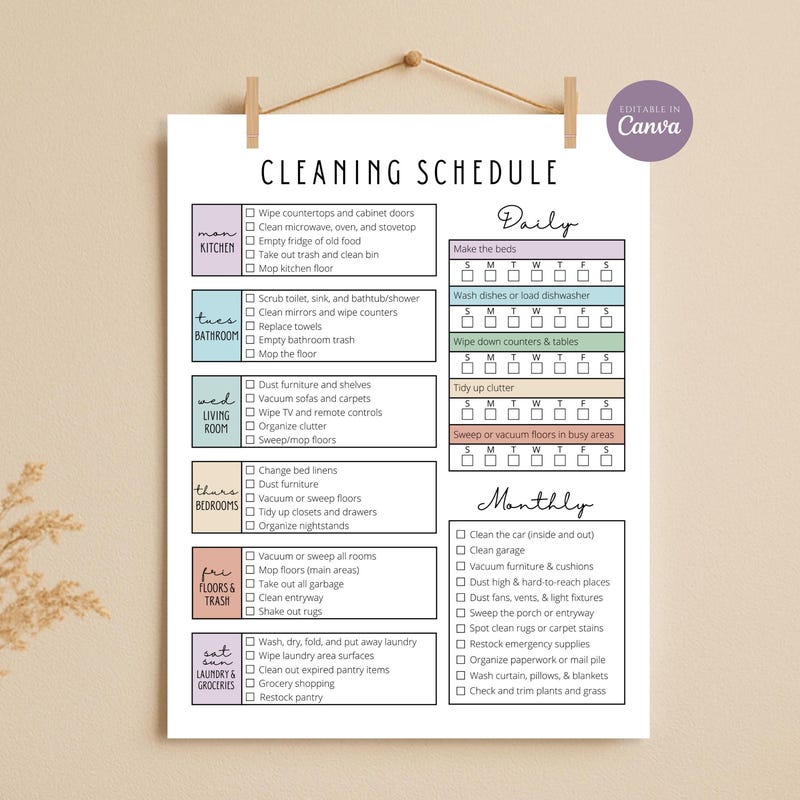 House Deep Clean Tracker - Etsy