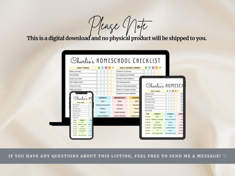 Editable Homeschool Checklist Template, Printable Schoolday Routine ...