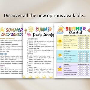 Editable Kids Summer Screentime Chart Summer Screen Time Rules Tracker ...