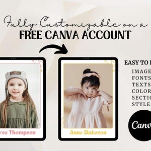 Kids Model Comp Card Template | Editable Child Actor Photo Card, Kids ...